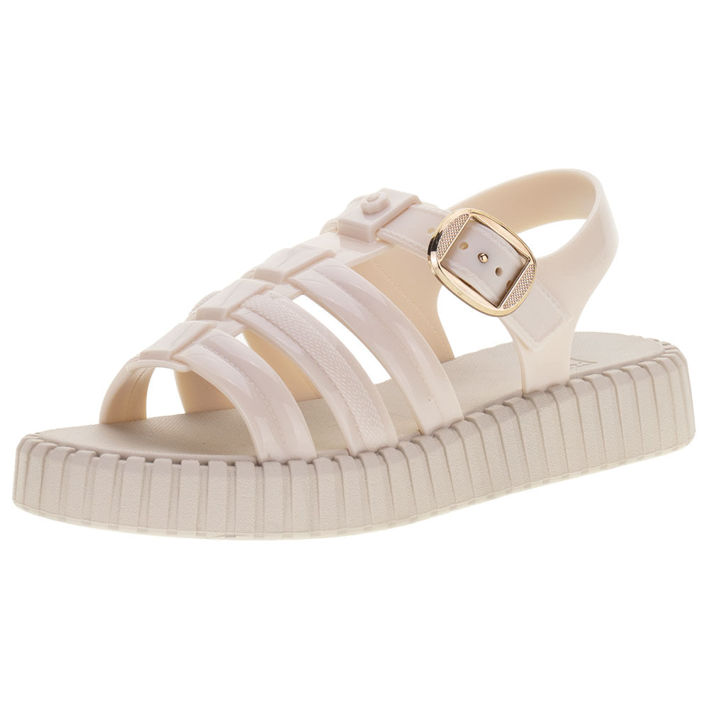 Sandália Feminina Drop Zaxy - 18882 MARFIM - cloviscalcados