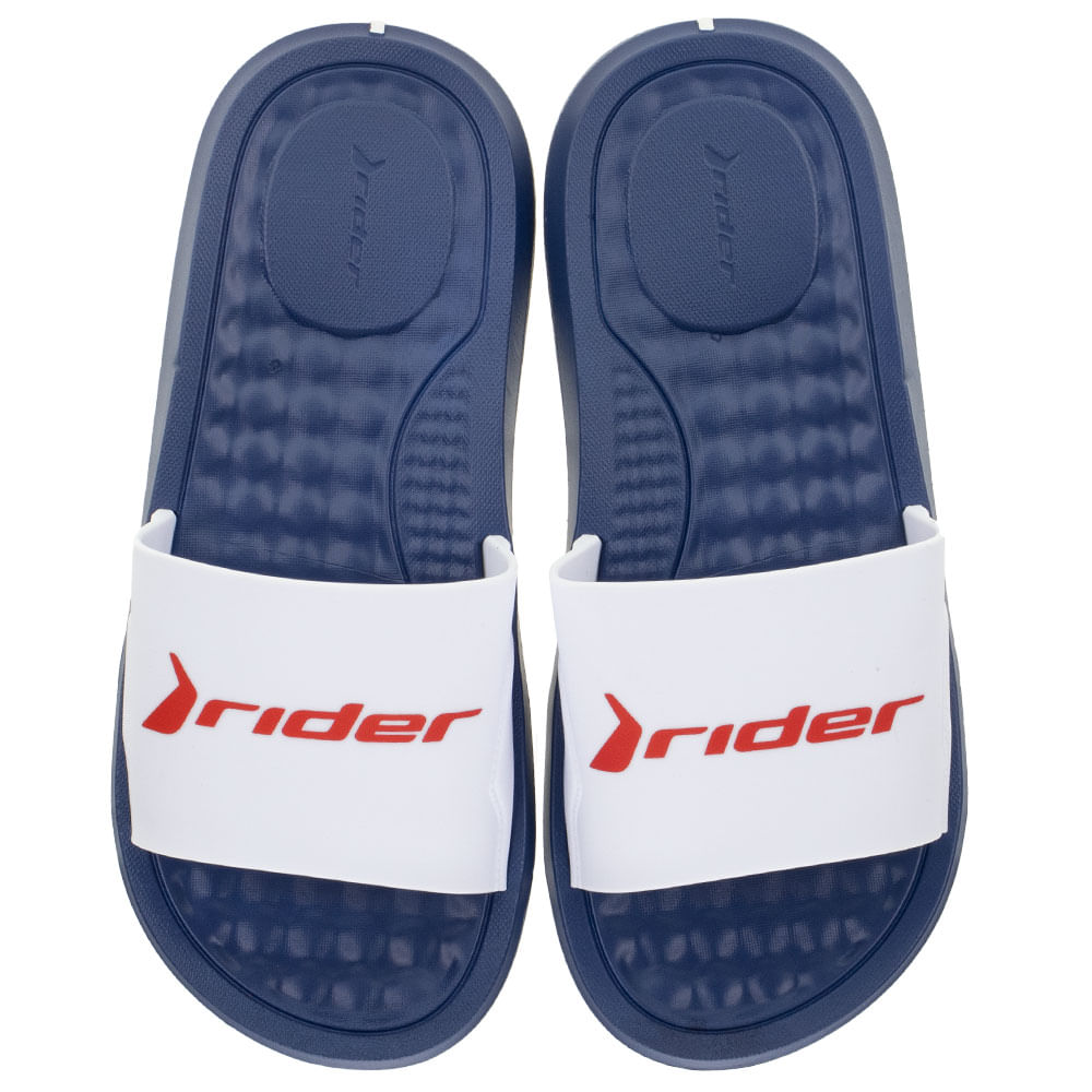Chinelo Masculino Slide Step Rider - 12265 BRANCO/AZUL - cloviscalcados