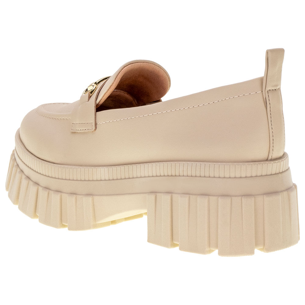 Mocassim Feminino Salto Grosso Ramarim - 2310103 BEGE - cloviscalcados