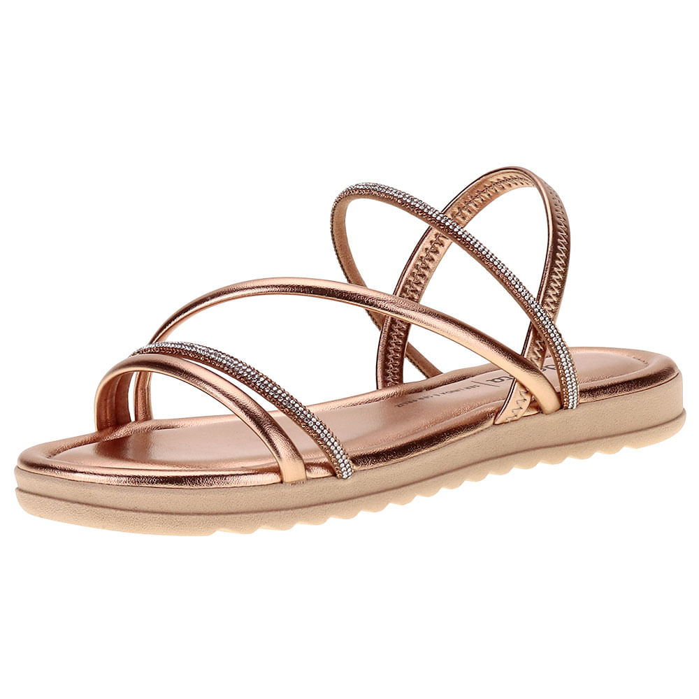 Sandália Feminina Flat Dakota - Y6994 BRONZE - cloviscalcados