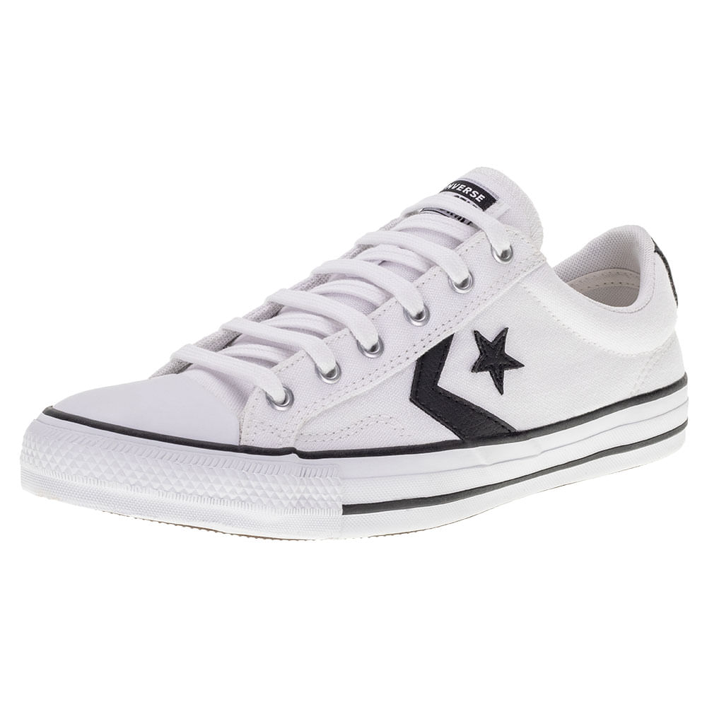 Tênis Masculino Star Player Converse All Star CO0505 BRANCO/PRETO ...
