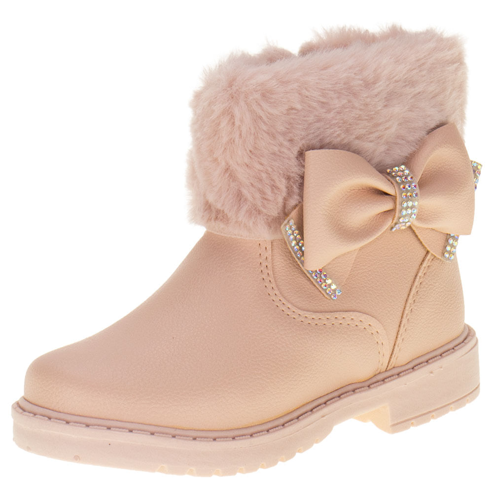 Bota Infantil Feminina Lily Kids 15093 ROSA - cloviscalcados