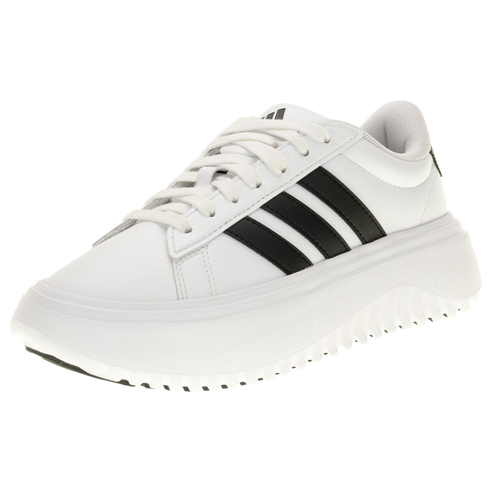Tênis Feminino Grand Court Plataform Adidas IE1092 BRANCO/PRETO ...