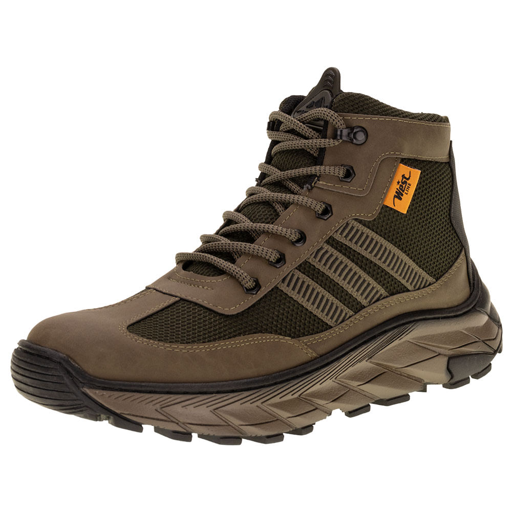Bota Masculina Adventure West Line 195 OLIVA - cloviscalcados