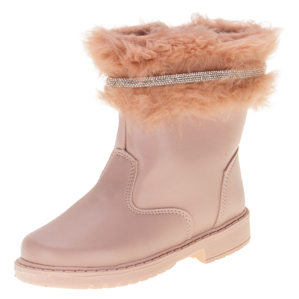 Bota Infantil Feminina Doce Menina 1502 ROSA - cloviscalcados
