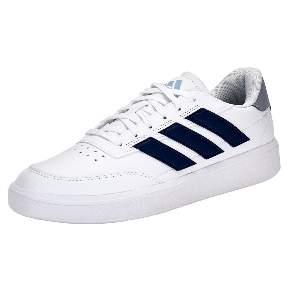 Tênis Masculino Courtblock Adidas IF4029 BRANCO/AZUL - cloviscalcados