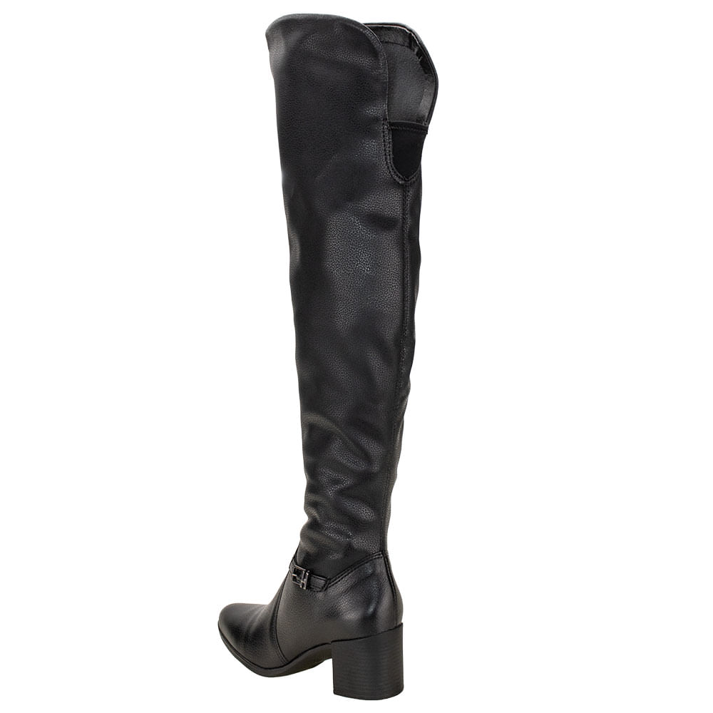 Bota Feminina Over The Knee Bottero 346912 PRETO - cloviscalcados