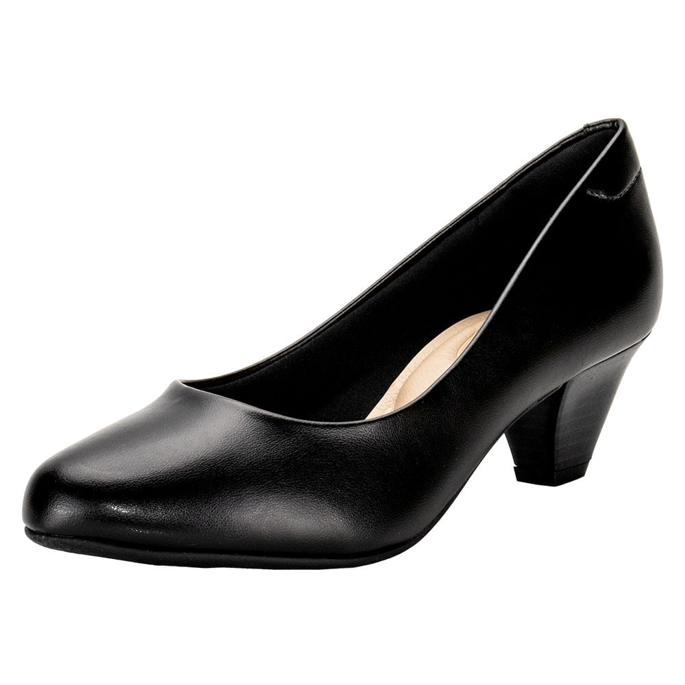Sapato Feminino Salto Cone Modare 7005500 PRETO - cloviscalcados