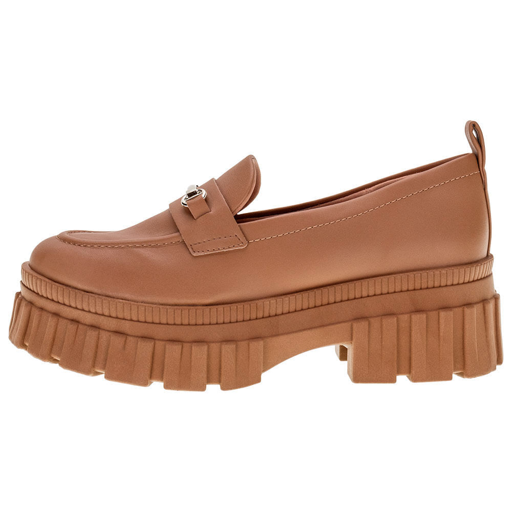 Mocassim Feminino Salto Grosso Ramarim - 2310103 CARAMELO - cloviscalcados