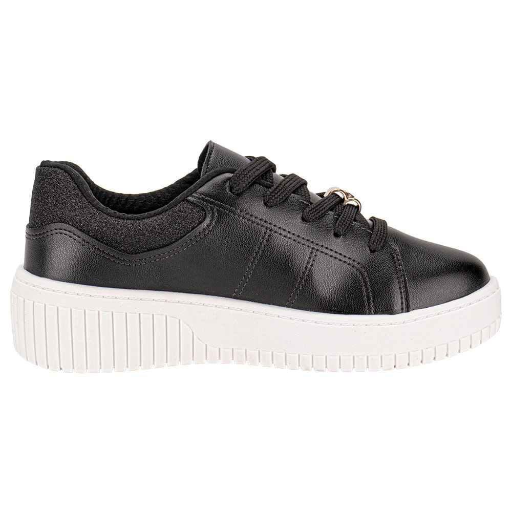 Tênis Feminino Casual Beira Rio 4316102 PRETO | Clovis Calçados