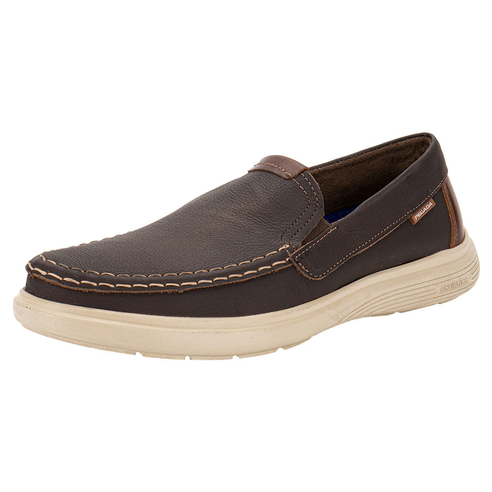 Mocassim Masculino Pegada 142201 CAFÉ - cloviscalcados
