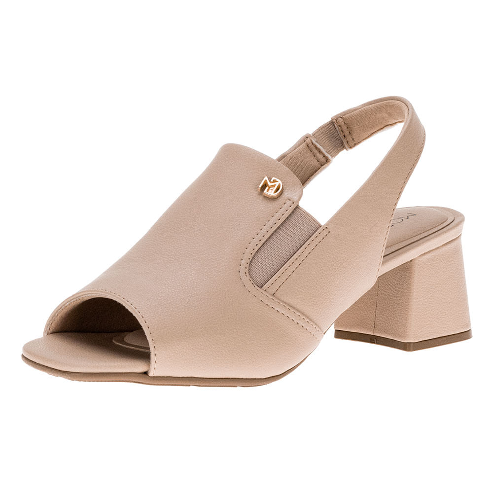 Sandália Feminina Salto Grosso Modare - 7172107 BEGE - cloviscalcados