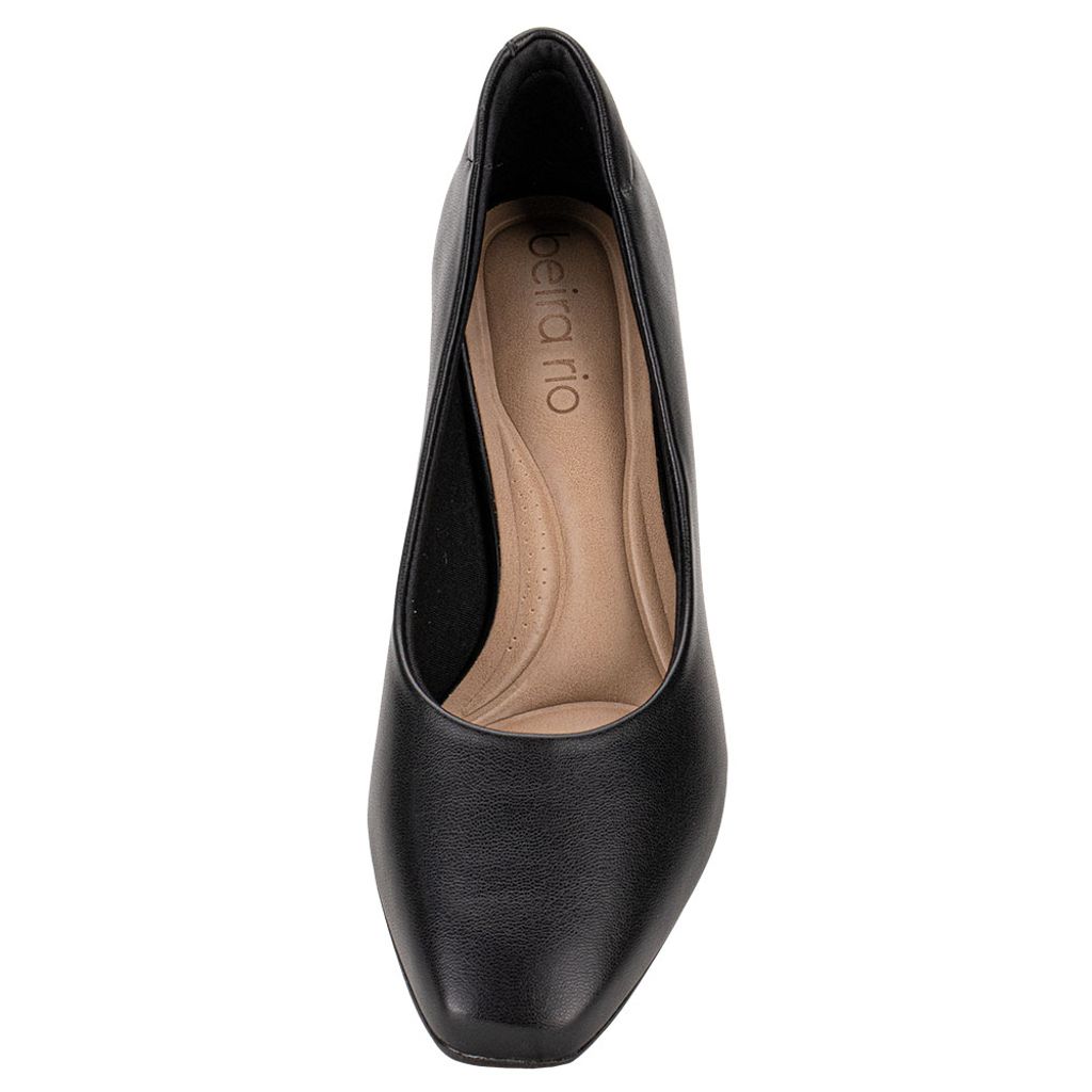 Sapato Feminino Salto Grosso Beira Rio 4314100 PRETO - cloviscalcados