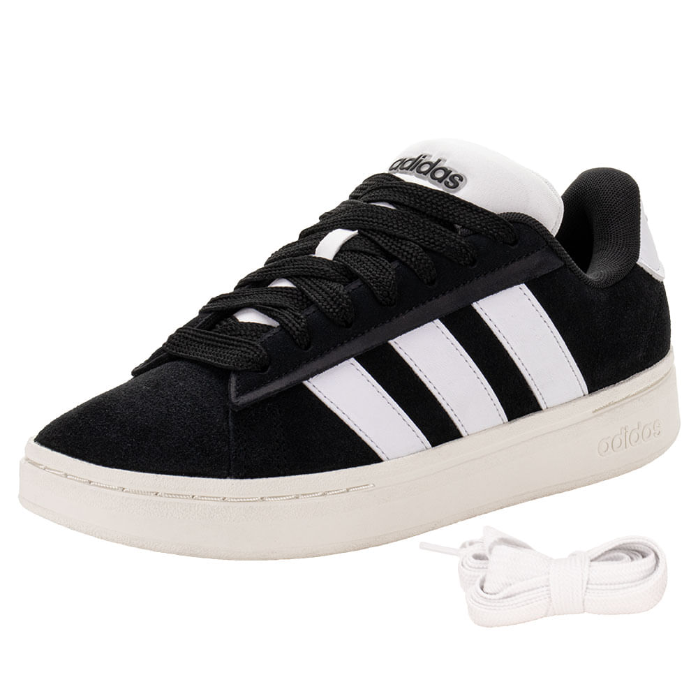 Tênis Grand Court Alpha 00s Adidas JH7235 PRETO/BRANCO - cloviscalcados