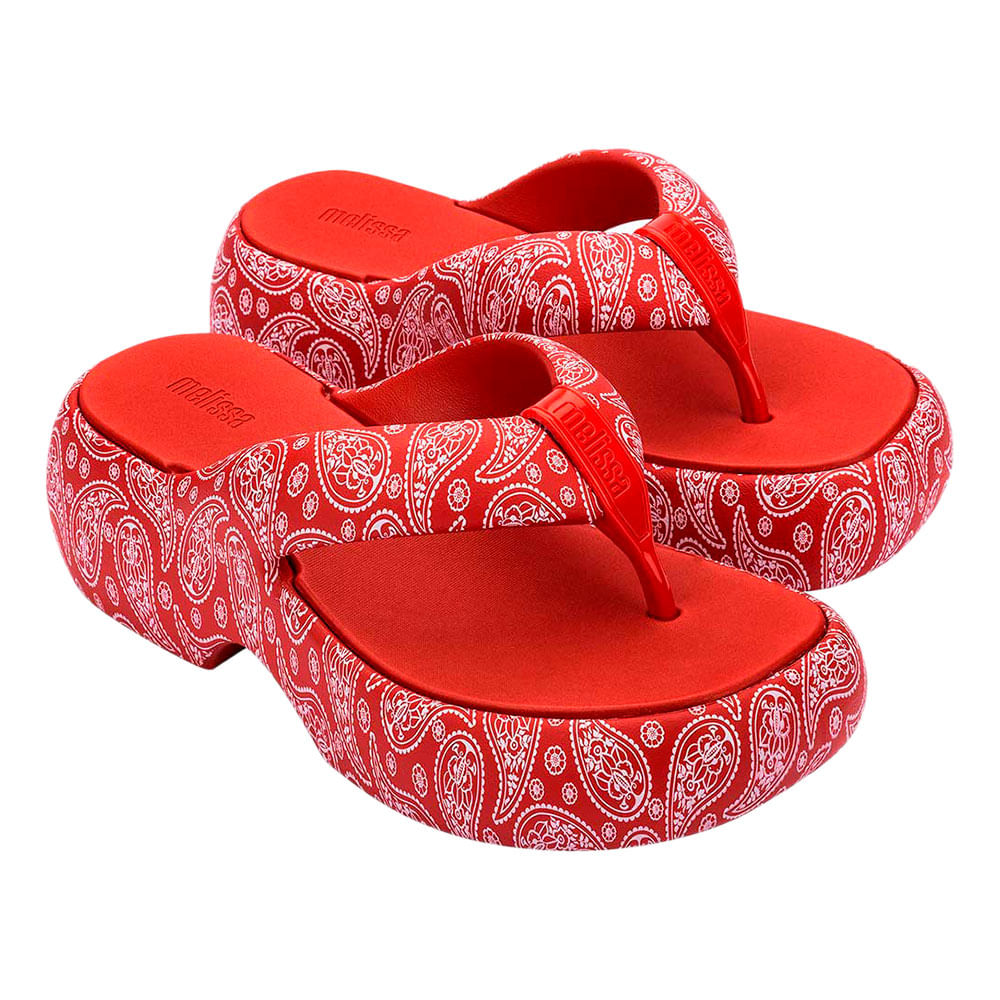 Melissa Free Fuzzy Printed Platform 35995 VERMELHO - cloviscalcados