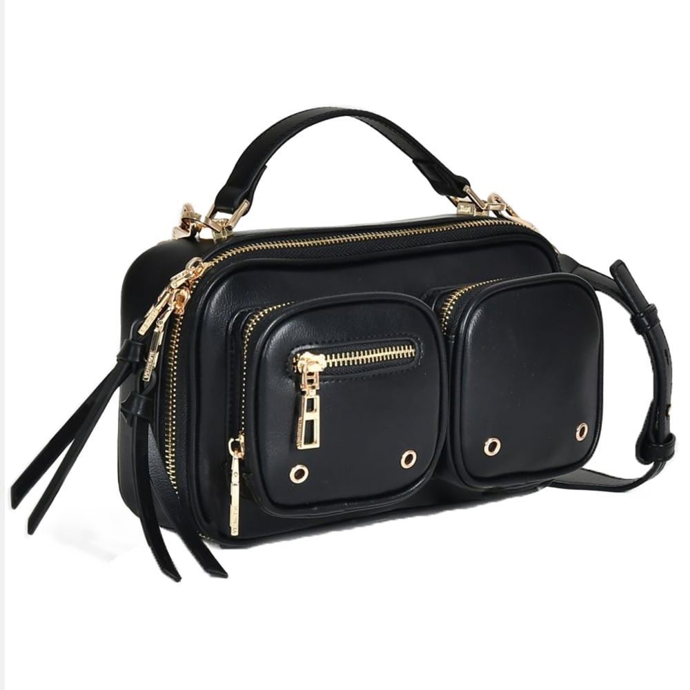 Bolsa Feminina Transversal Via Marte B1-150 PRETO - cloviscalcados