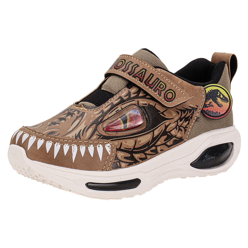 Tênis Infantil Masculino Led Minipé MP2522 BEGE - cloviscalcados