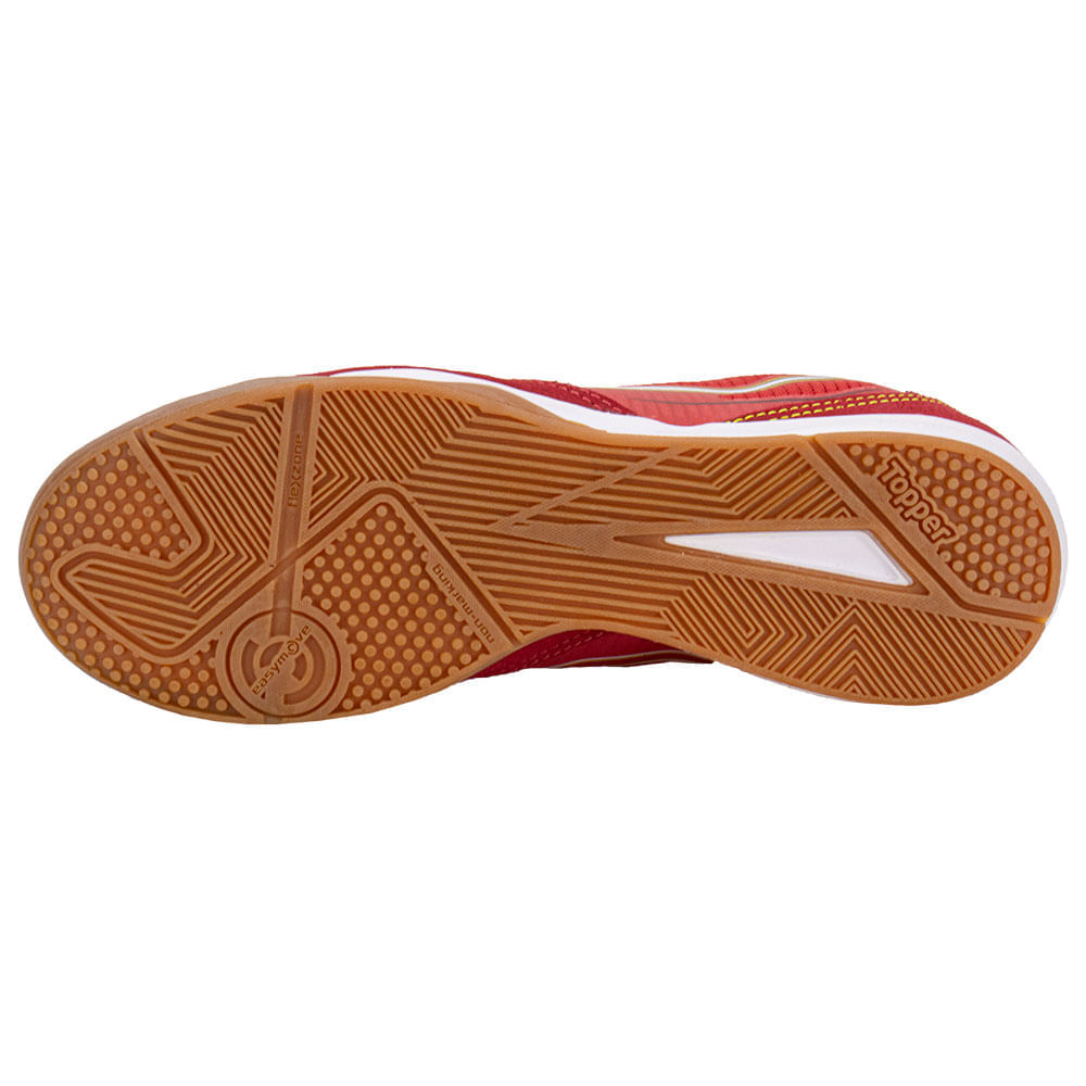 Chuteira Futsal Letra IV Topper TP0498 VERMELHO - cloviscalcados