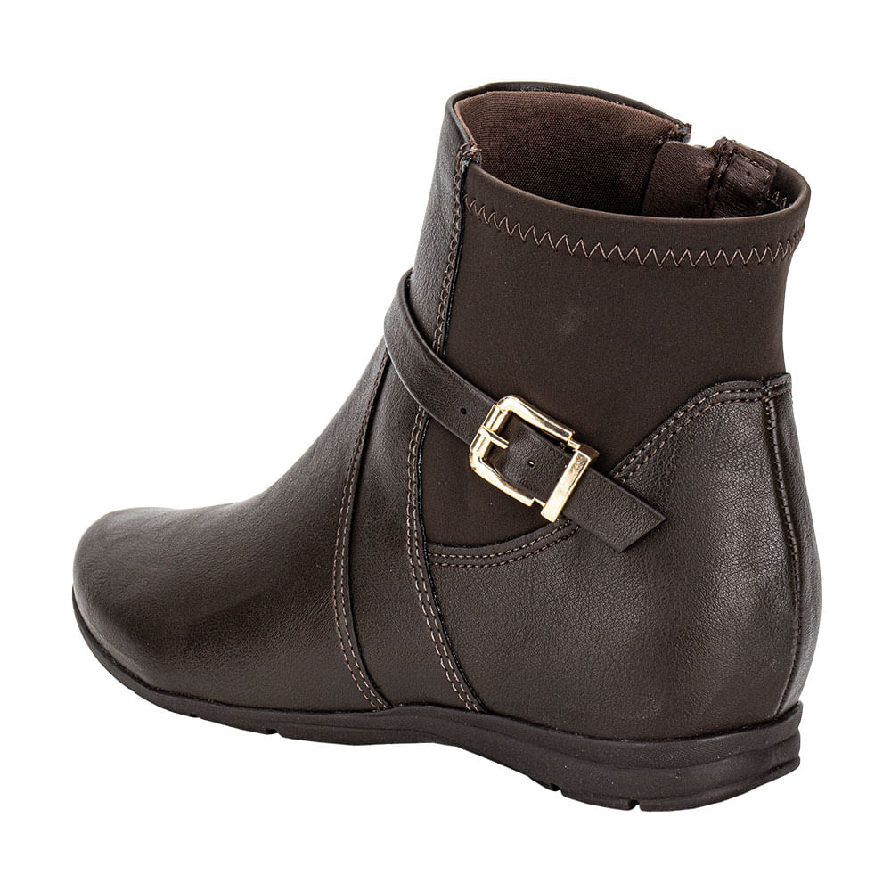 Bota Feminina Cano Baixo ComfortFlex 2491304 CAFÉ - cloviscalcados