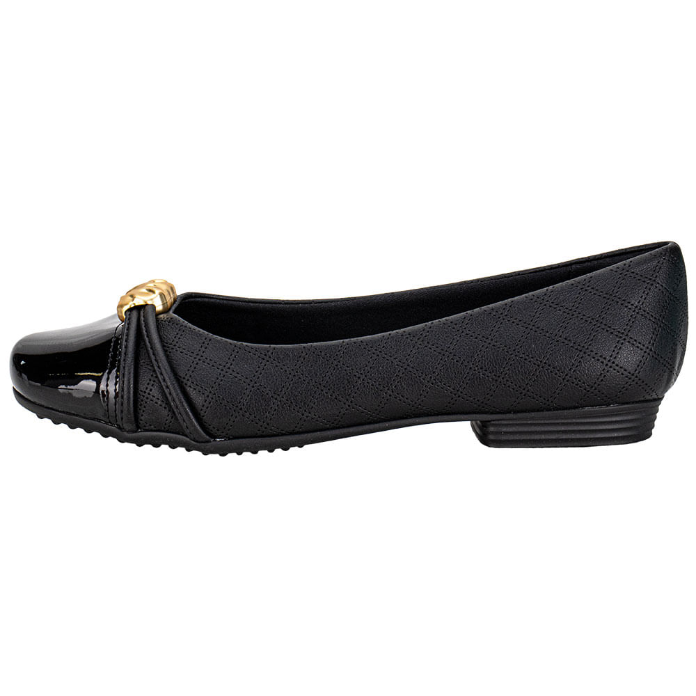 Sapatilha Feminina Flat Piccadilly 250267 PRETO - cloviscalcados