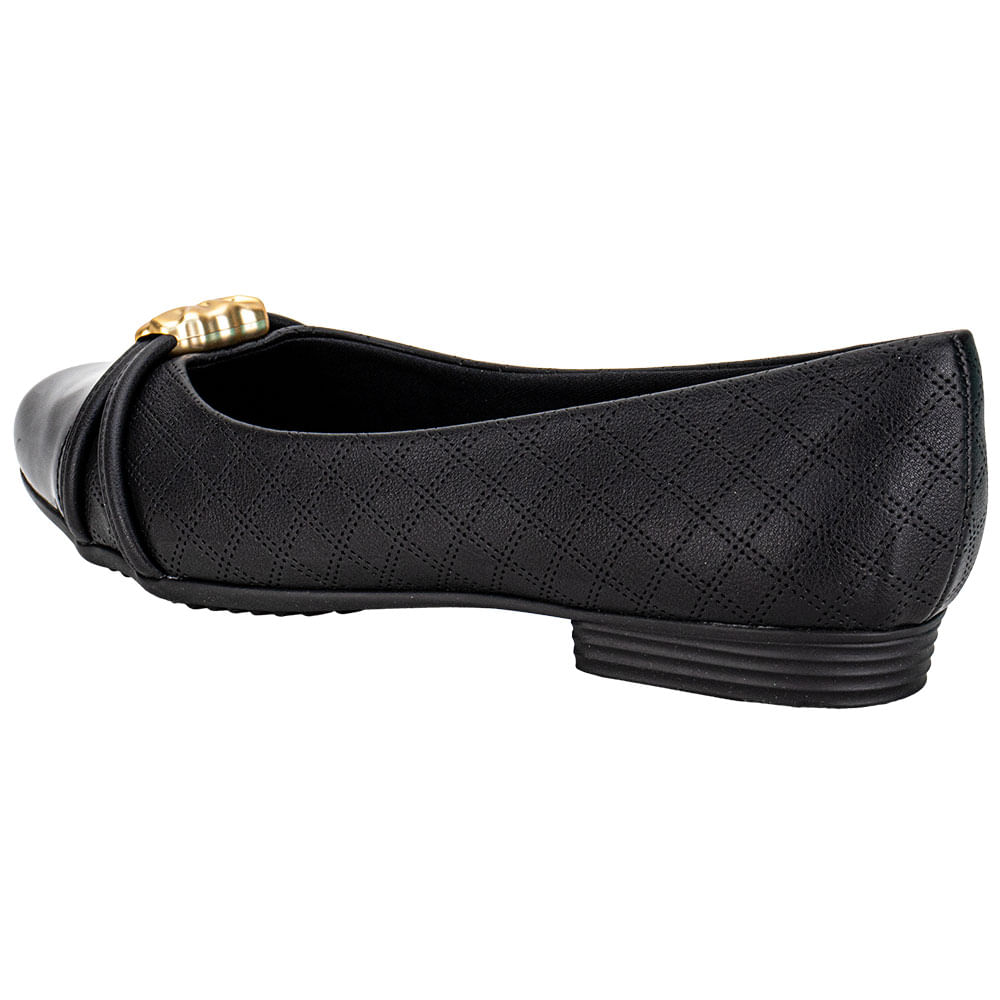 Sapatilha Feminina Flat Piccadilly 250267 PRETO - cloviscalcados