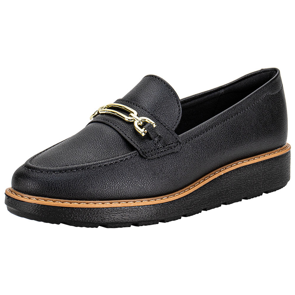 Mocassim Feminino Modare 7400105 PRETO | Clovis Calçados