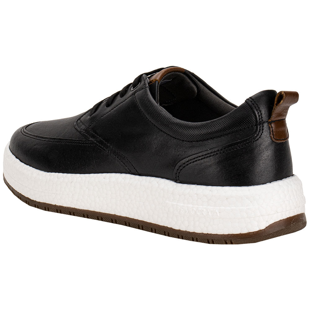 Sapatênis Masculino Drake Pulse Democrata 600103 PRETO - cloviscalcados