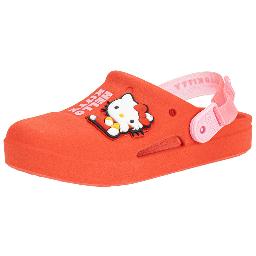 Clog Infantil Hello Kitty Fun Grendene Kids 23373 VERMELHO - cloviscalcados