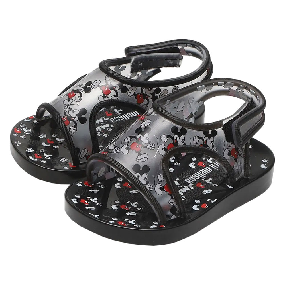 Mini Melissa Acqua + Mickey Mouse Baby 33672 PRETO | Clovis Calçados