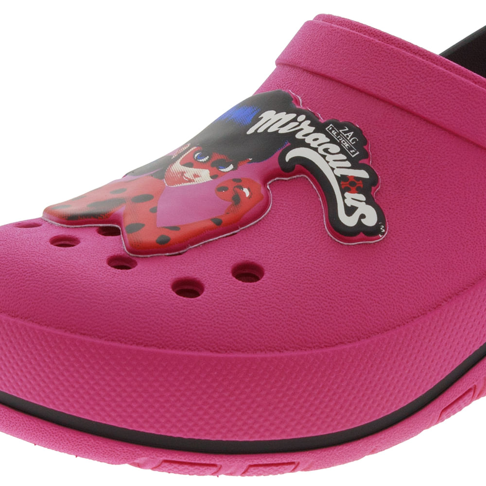 Clog Infantil Feminino Ladybug Rosa Grendene Kids - 21693 - cloviscalcados