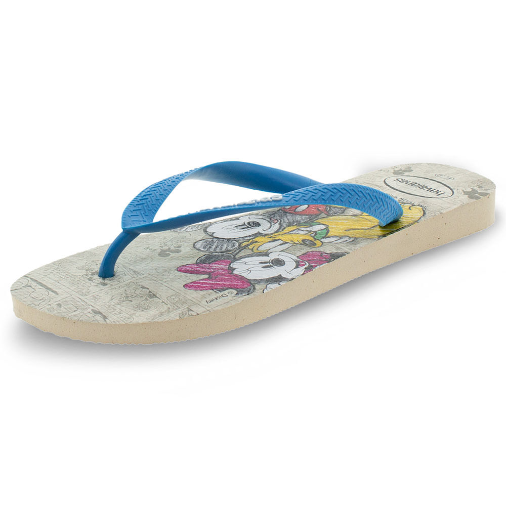 Chinelo Disney Stylish Havaianas - 4123500 Bege/azul - cloviscalcados