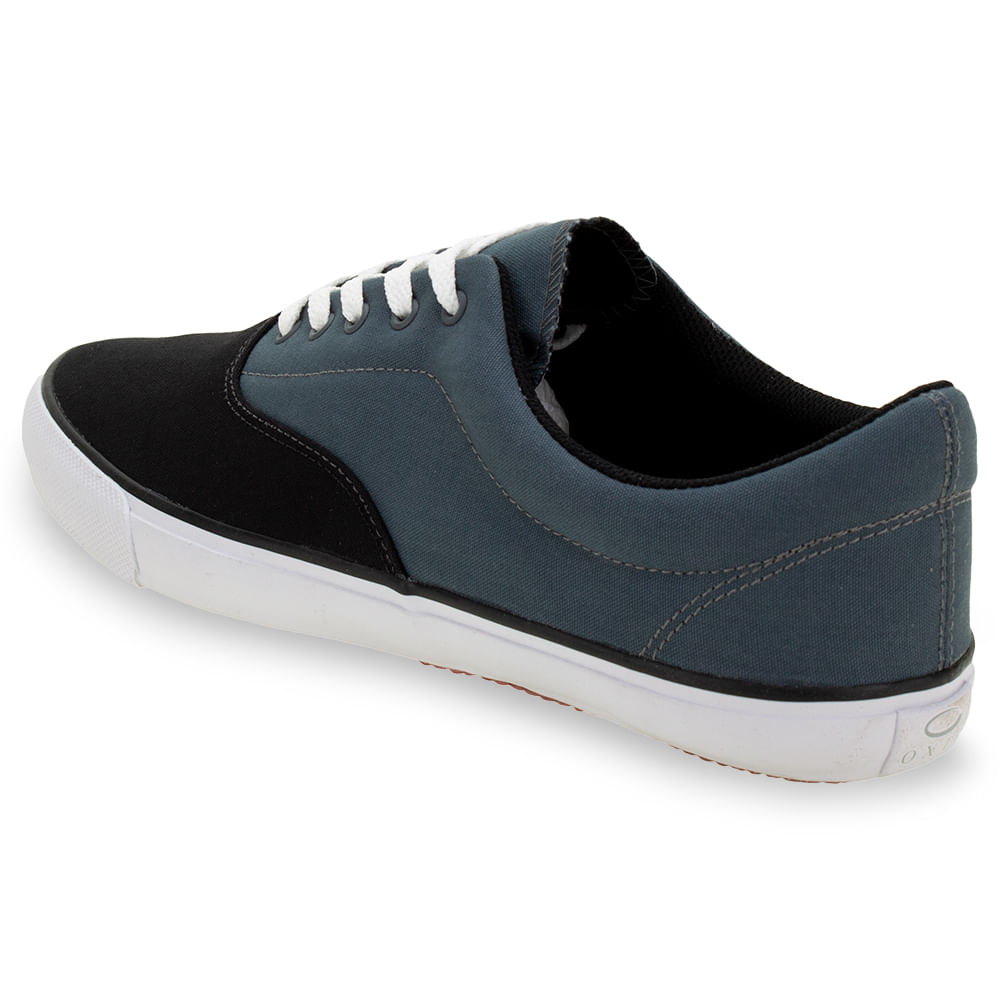 Tênis Slip On Oxto Denim - Od1070 Preto/cinza 02 - cloviscalcados