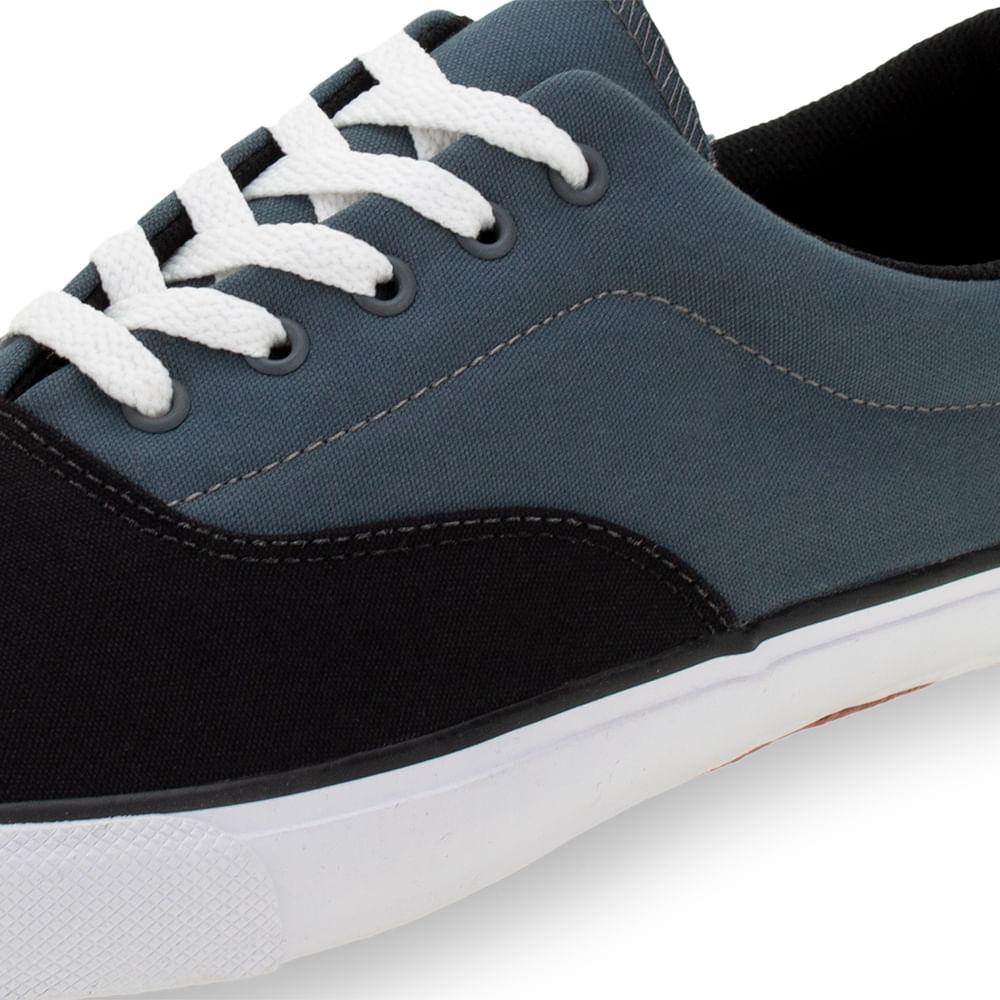 Tênis Slip On Oxto Denim - Od1070 Preto/cinza 02 - cloviscalcados