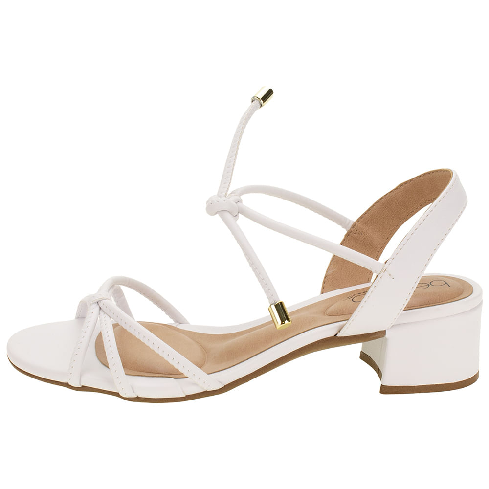 Sandália Feminina Salto Baixo Beira Rio - 8345135 Branco - cloviscalcados