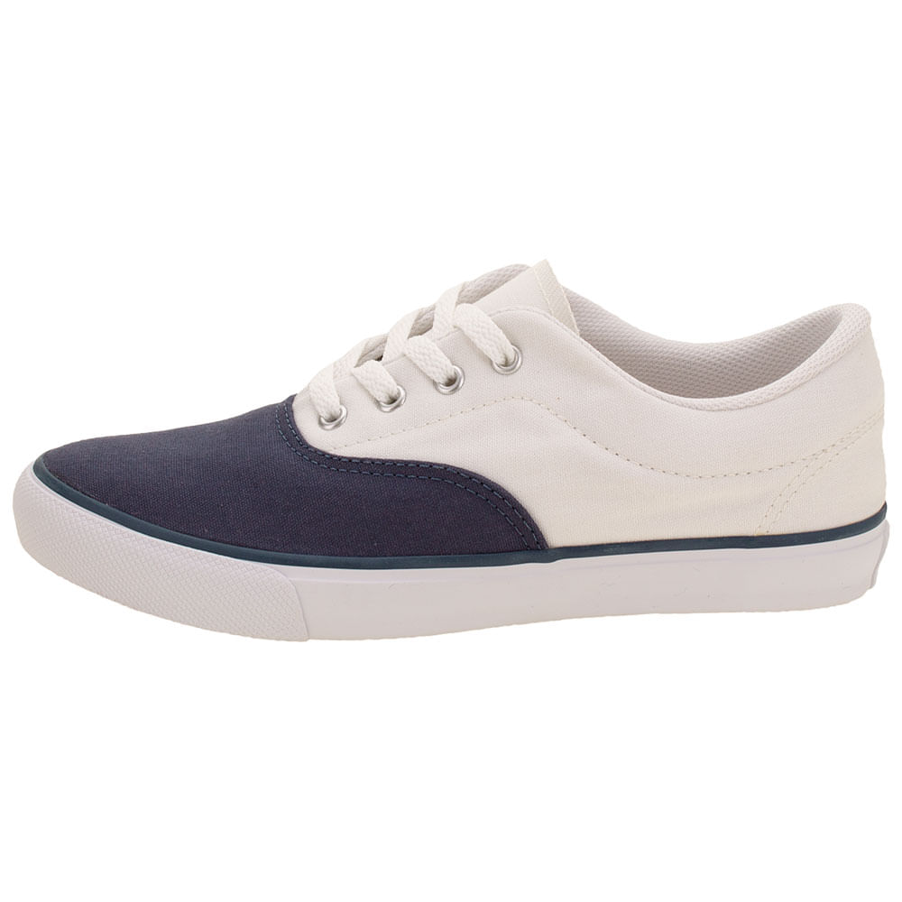 Tênis Slip On Oxto Denim - Od1070 Branco/azul - cloviscalcados