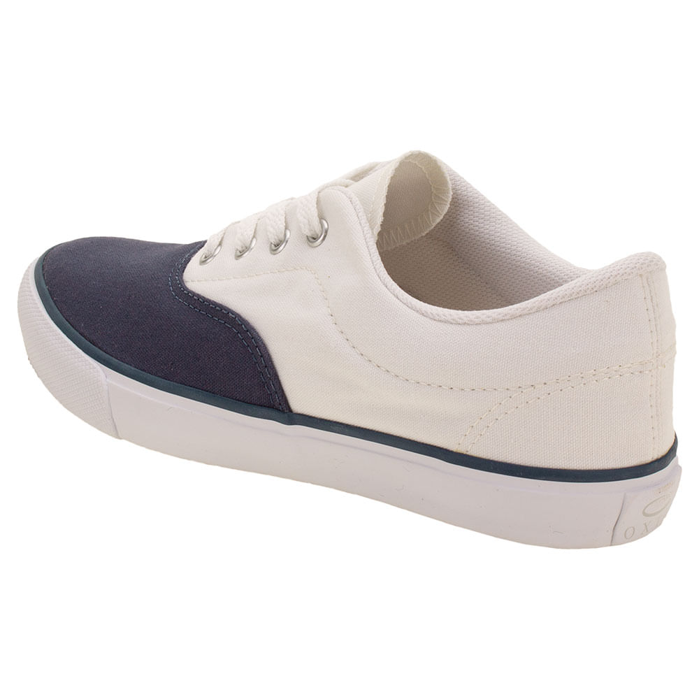 Tênis Slip On Oxto Denim - Od1070 Branco/azul - cloviscalcados