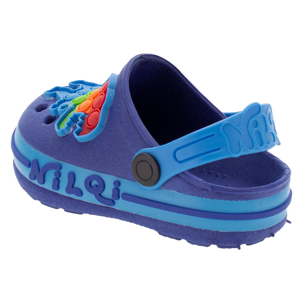 Clog Infantil Masculino Pop It NilQi - 0794 AZUL - cloviscalcados