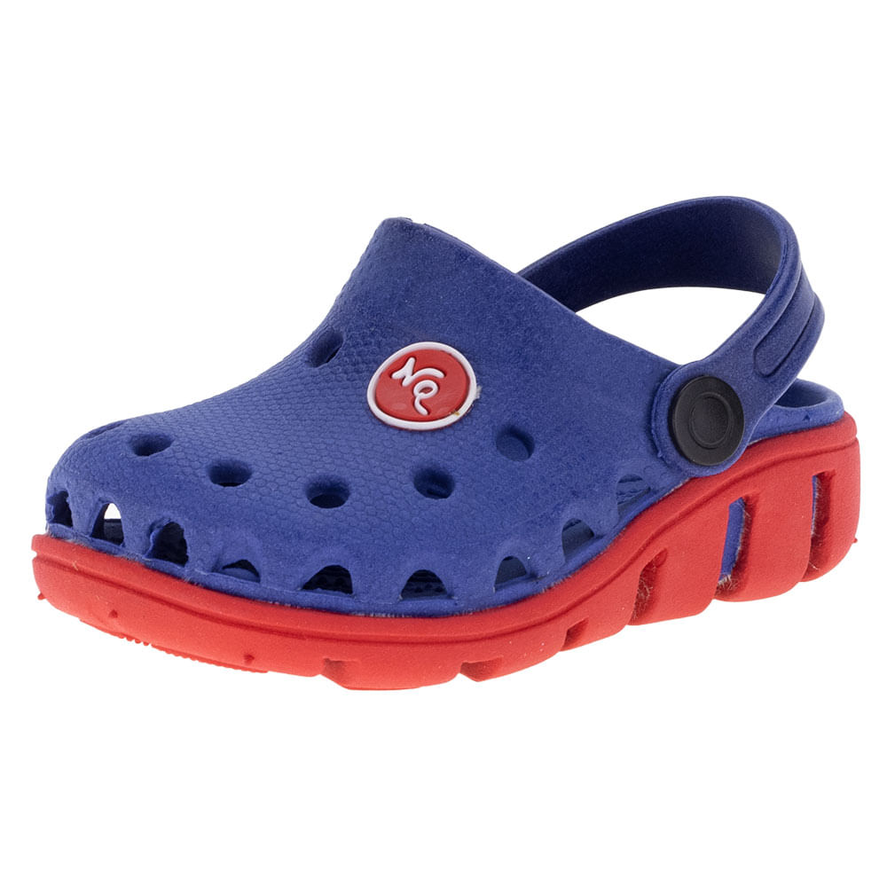 Clogs Infantil NilQi - 8871 AZUL/VERMELHO - cloviscalcados