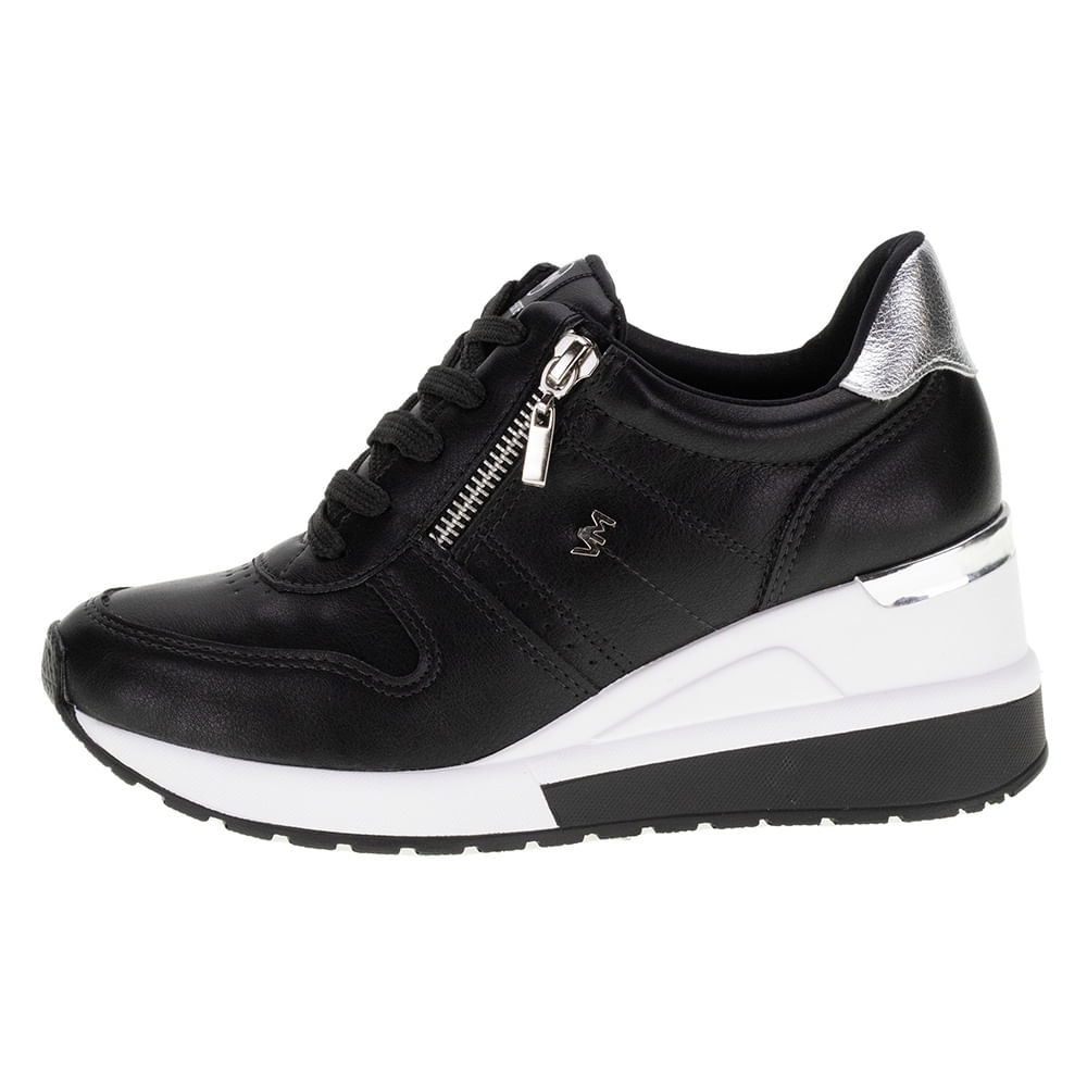 Tênis Feminino Anabela Via Marte - 229202 PRETO - cloviscalcados