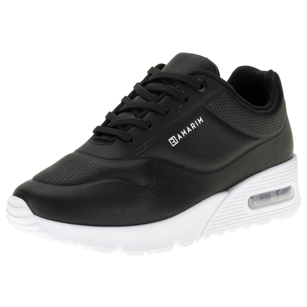 Tênis Feminino Ramarim - 2276205 PRETO/BRANCO - cloviscalcados
