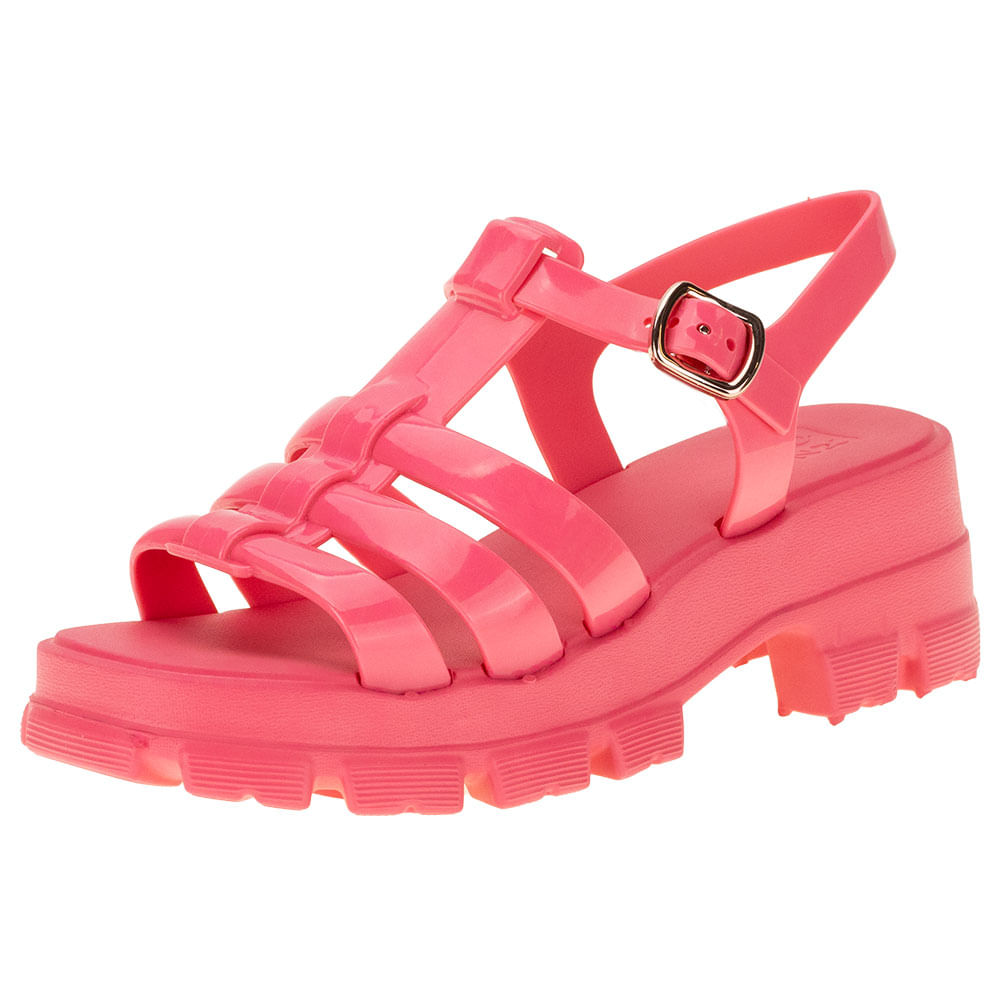 Sandália Feminina Tratorada Power Zaxy - 18841 PINK | Clovis Calçados