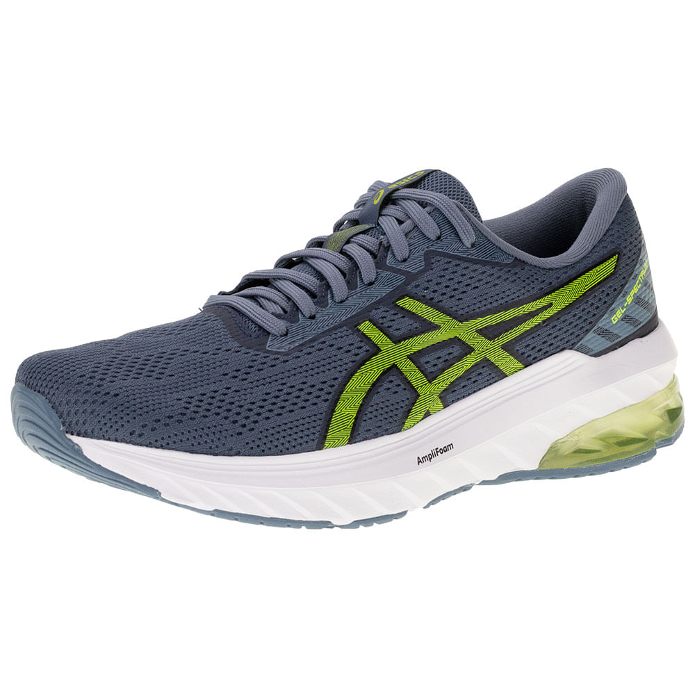 Tênis Masculino Gel Spectrum Asics - 1011B654 CINZA/VERDE - cloviscalcados