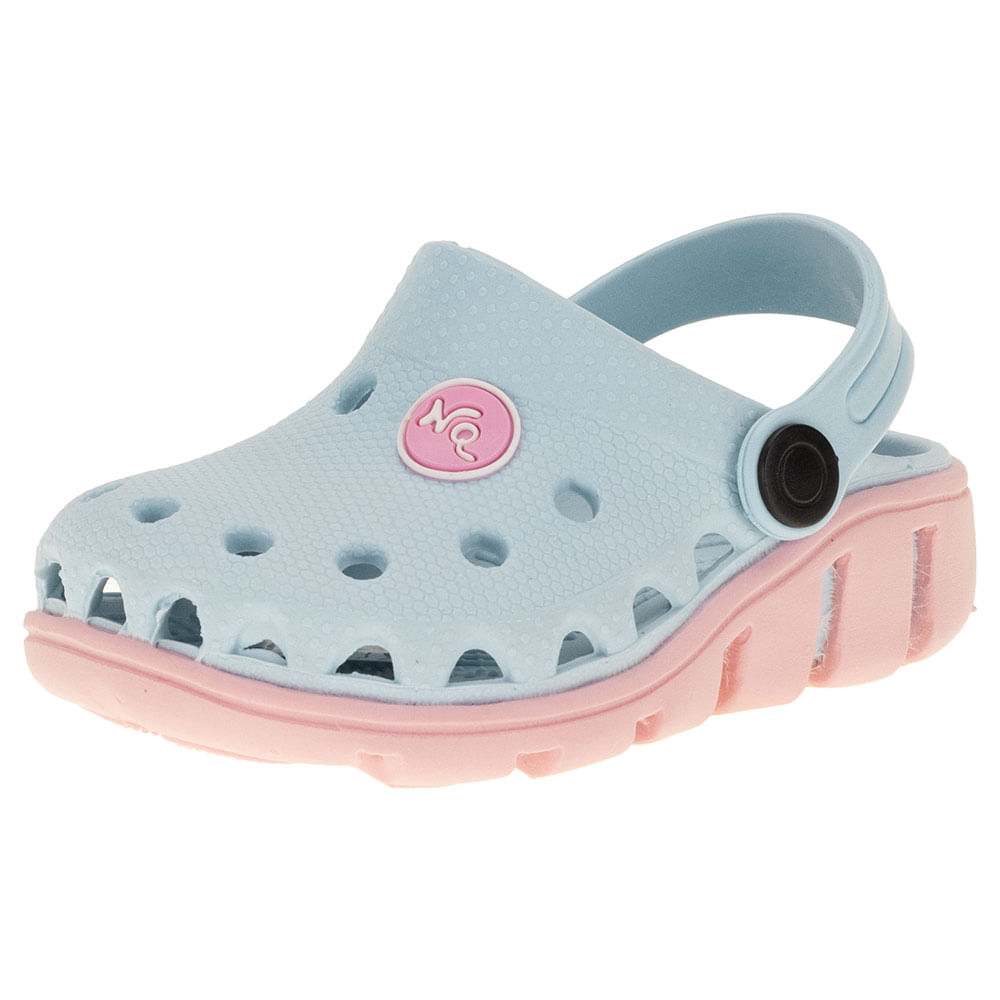 Clog Infantil NilQi - 0871 AZUL/ROSA - cloviscalcados