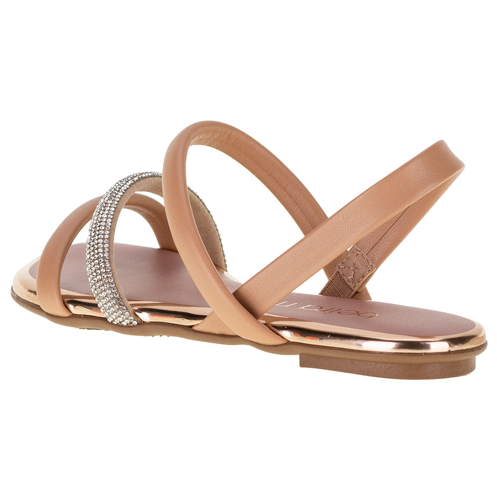 Sandália Feminina Rasteira Beira Rio- 8367641 SALMÃO - cloviscalcados