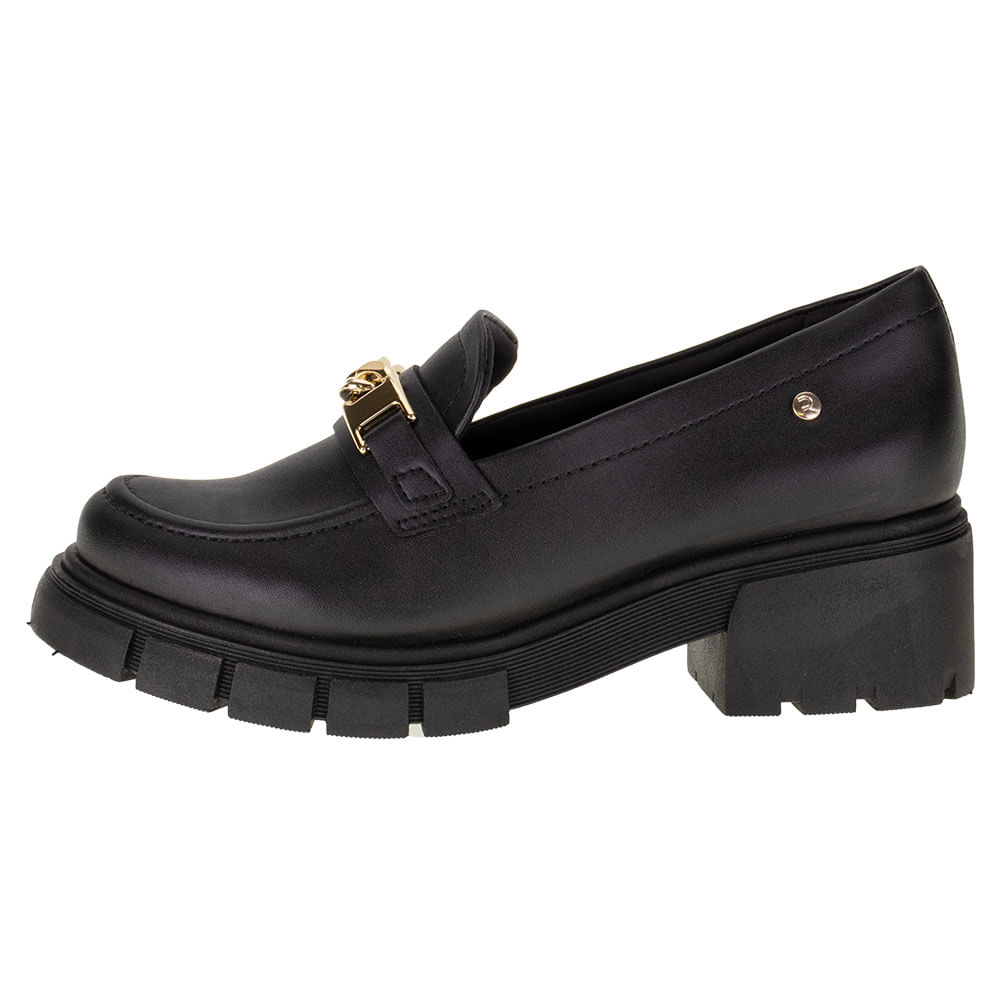 Mocassim Feminino Salto Grosso Ramarim - 2312103 PRETO - cloviscalcados