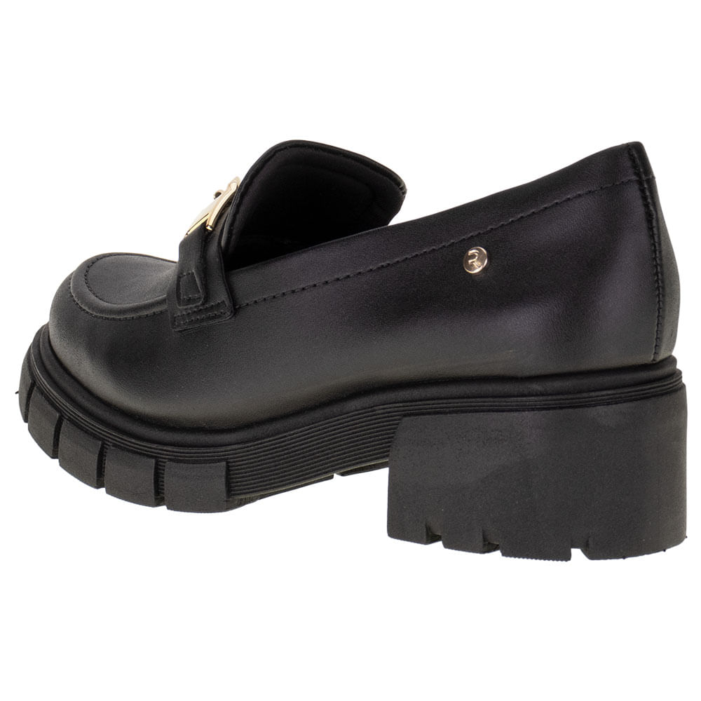 Mocassim Feminino Salto Grosso Ramarim - 2312103 PRETO - cloviscalcados