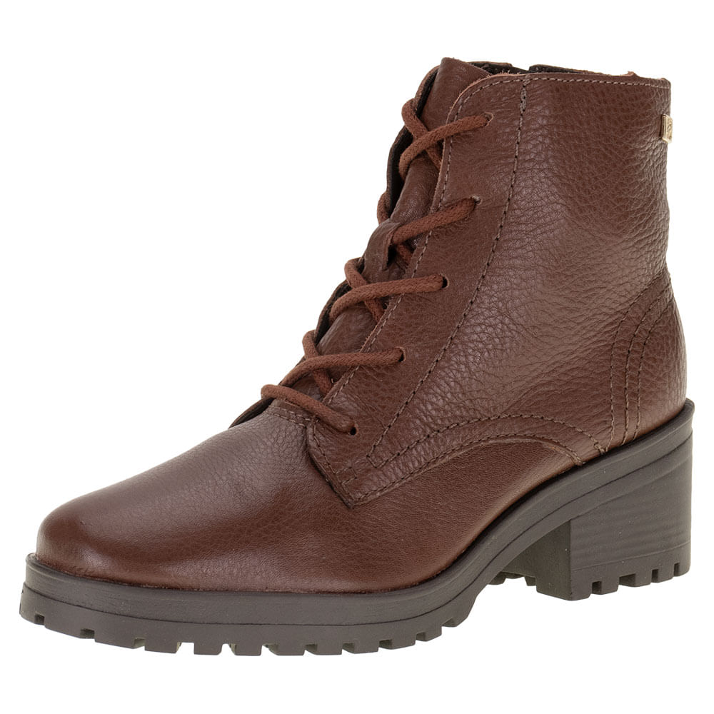 Bota Feminina Coturno Bottero - 349101 CAFÉ - cloviscalcados