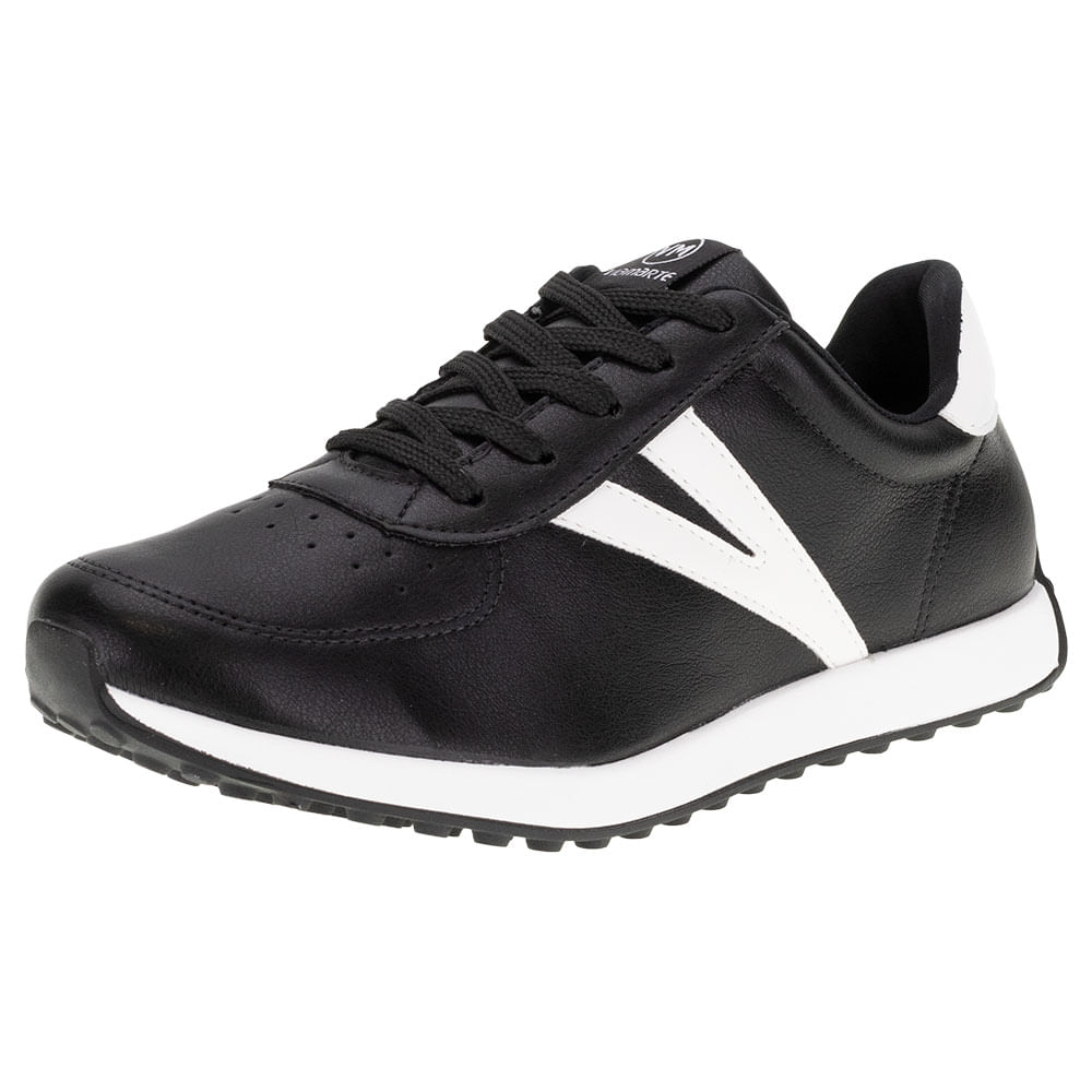 Tênis Feminino Via Marte - 2219205 PRETO/BRANCO - cloviscalcados