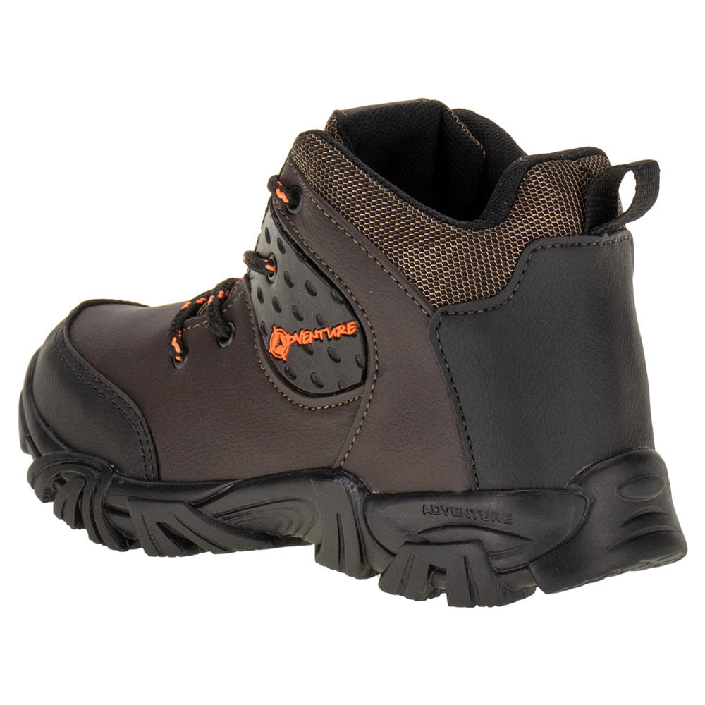Bota Infantil Masculina Adventure Minipé - MP2214 CAFÉ 01 - cloviscalcados