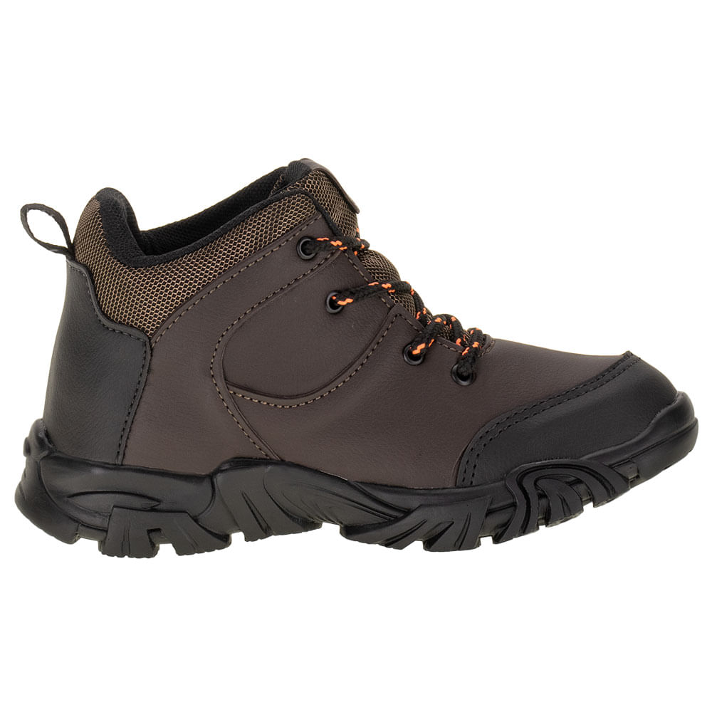 Bota Infantil Masculina Adventure Minipé - MP2214 CAFÉ 01 - cloviscalcados